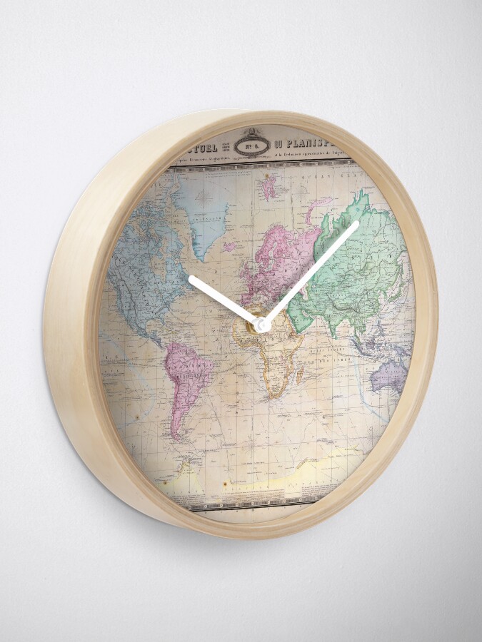 Reloj «Mapa detallado del mundo, Mapa del mundo, Mapa del mundo, Mapa ...
