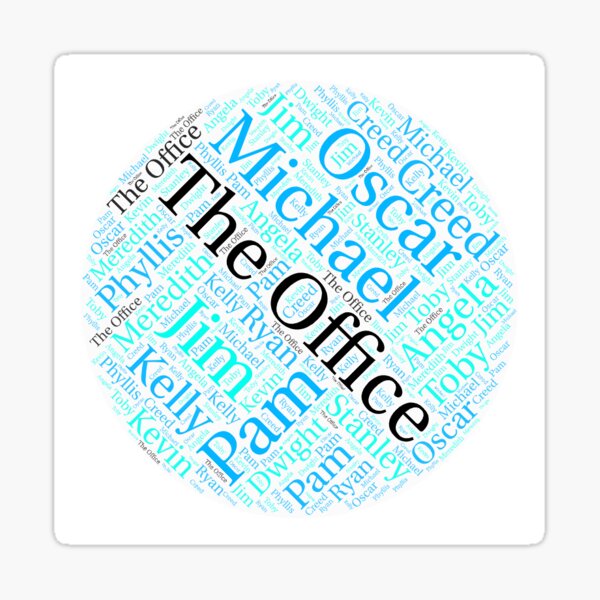 "The Office word art" Sticker for Sale by DaytonNguyen | Redbubble