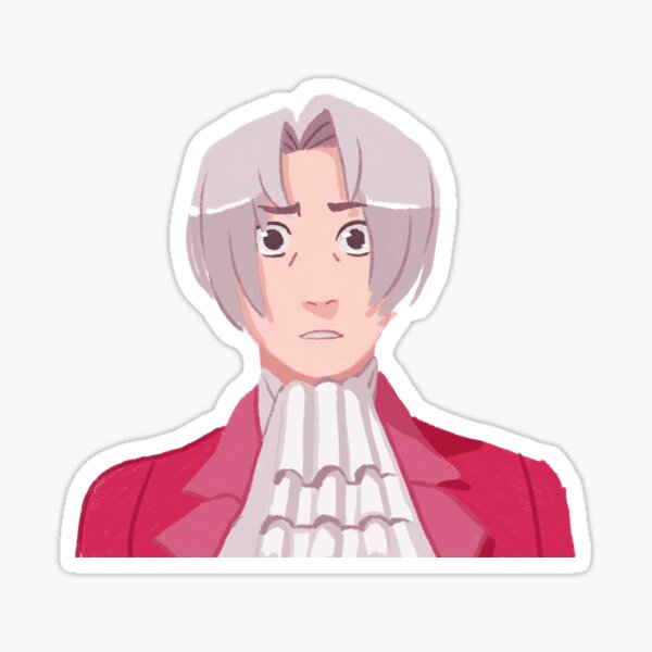 "Surprised Miles Edgeworth" Sticker for Sale by ky-loves-frog | Redbubble