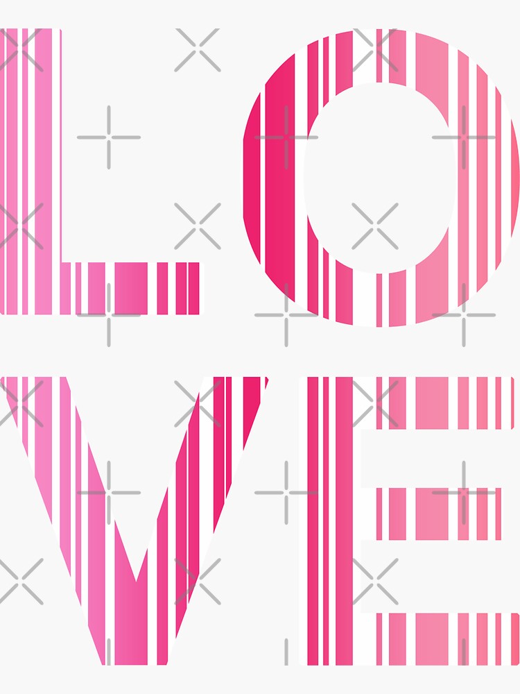 "Pink Love Word" Sticker for Sale by airemestudio | Redbubble