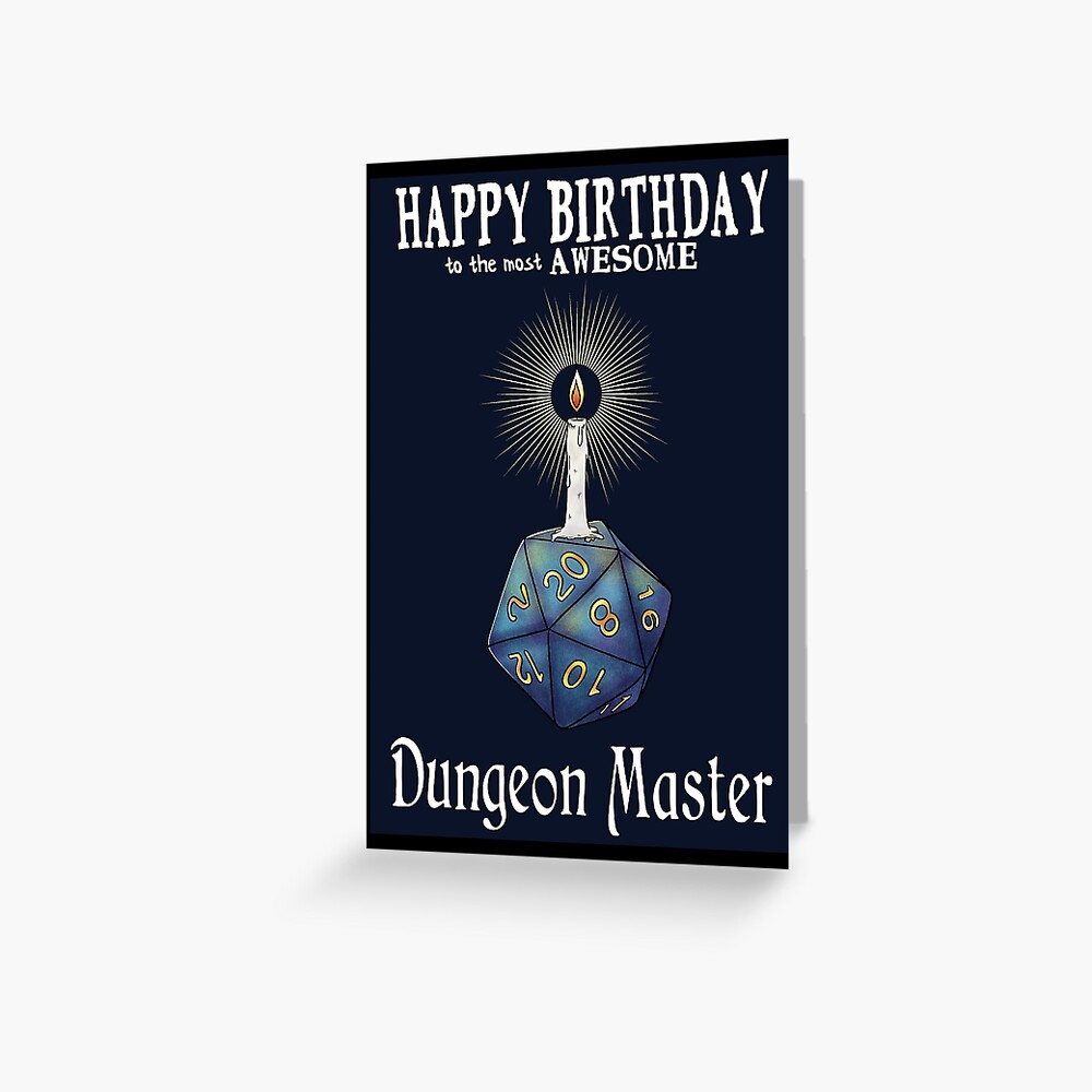 "Happy Birthday Dungeon Master" Greeting Card for Sale by Elvish ...