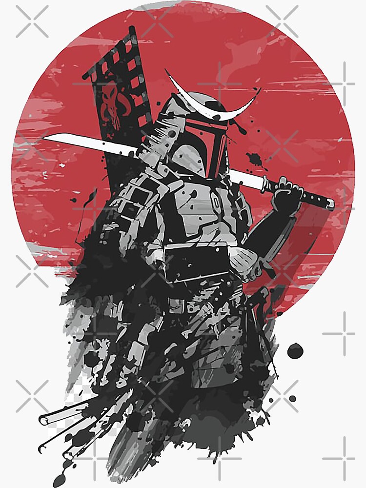 "Samurai Mando" Sticker for Sale by Fawl3r | Redbubble