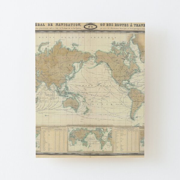 Lámina montada «Mapa detallado del mundo, el mapa del mundo, mapa del ...