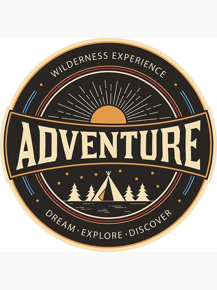 "adventure outdoor wilderness explorer camping illustration" Poster for ...