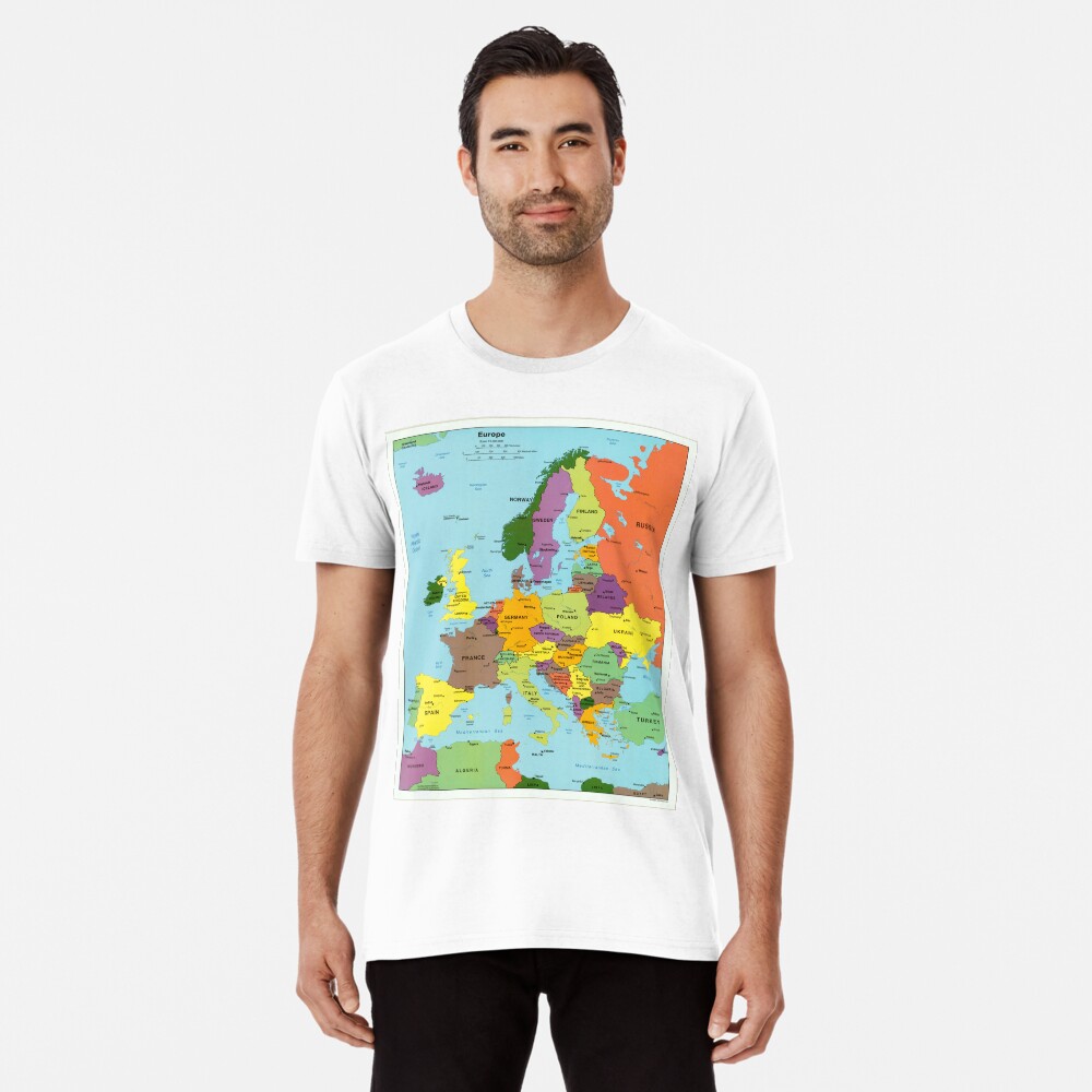 "Digital Modern Map of Europe Printable Download. Large Europe Map ...