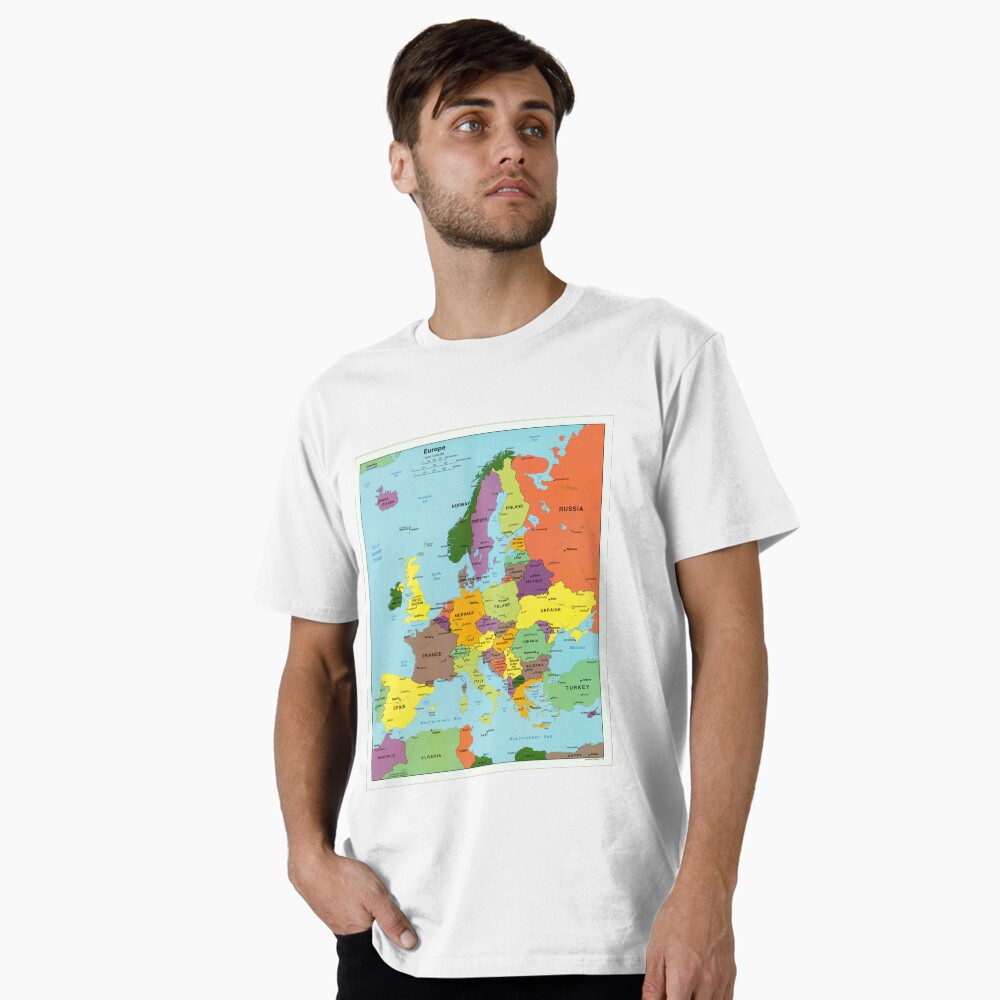 "Digital Modern Map of Europe Printable Download. Large Europe Map ...