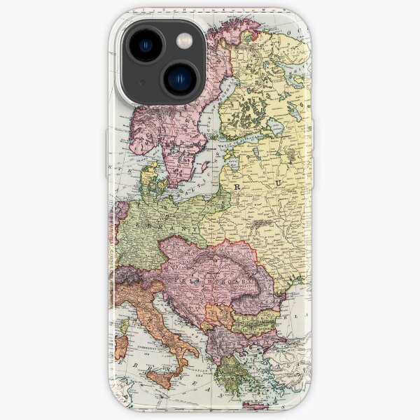 "Vintage Old Map of Europe, Digital Download Map of Europe" iPhone Case ...