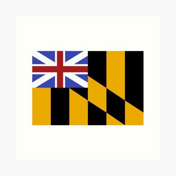 "Maryland Colonial Flag - Calvert Arms" Art Print for Sale by NewmsOne ...