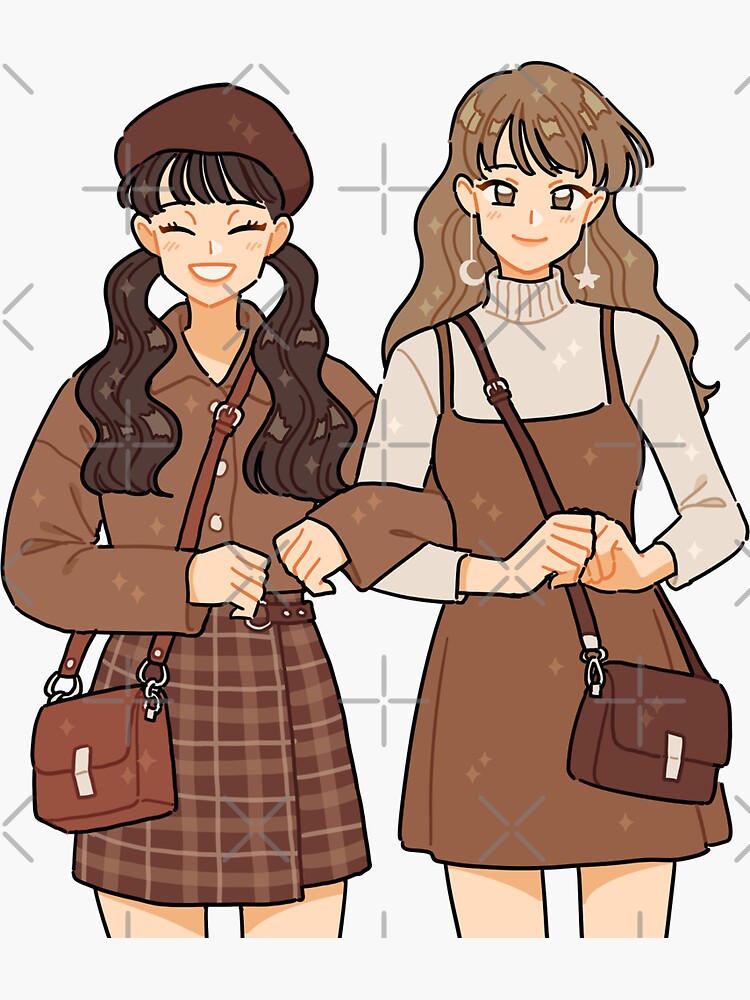 "coffee girls" Sticker for Sale by freshbobatae | Redbubble