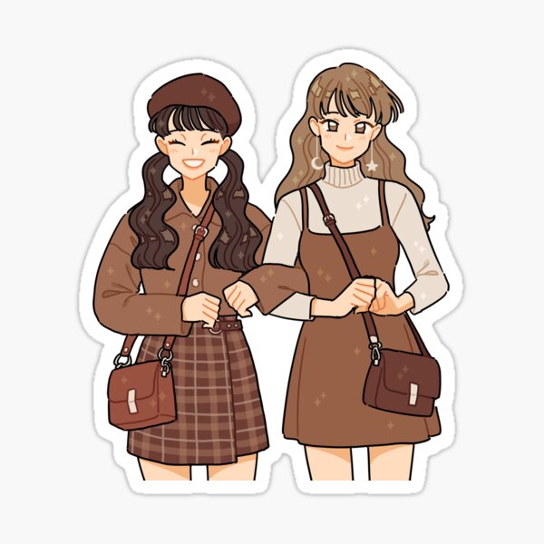 Coffee Girls Sticker For Sale By Freshbobatae Redbubble
