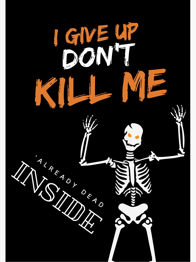 "Dark Humor Skeleton Joke" Sticker for Sale by AdrianSD | Redbubble