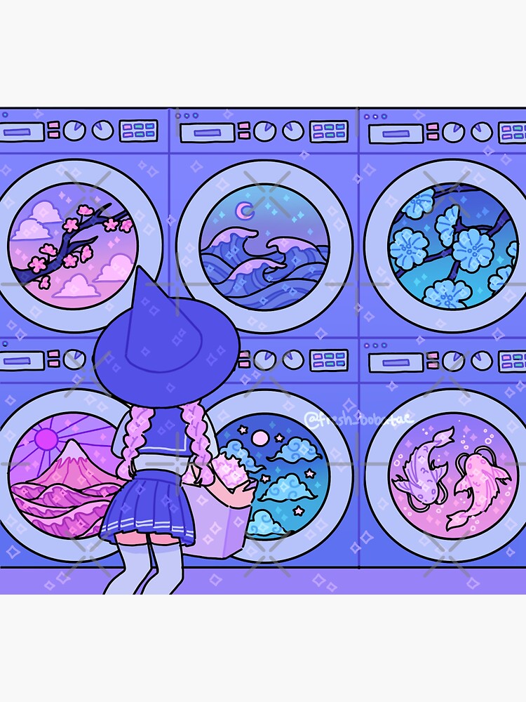 "washing machines" Sticker for Sale by freshbobatae | Redbubble