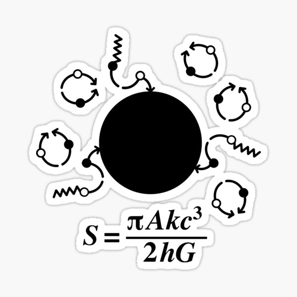 "Hawking Radiation Equation" Sticker by silentrebel | Redbubble