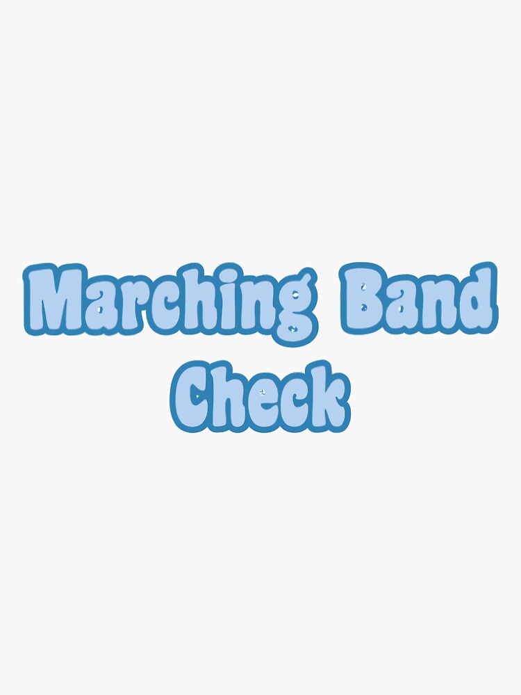 "Marching Band Check Sticker" Sticker for Sale by fcasurf101 | Redbubble