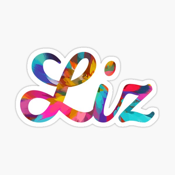 Pegatina «Liz o Elizabeth pintura abstracta nombre de la niña» de ...