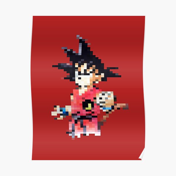 "Kid Goku Pixel" Poster by martiiinthomas | Redbubble
