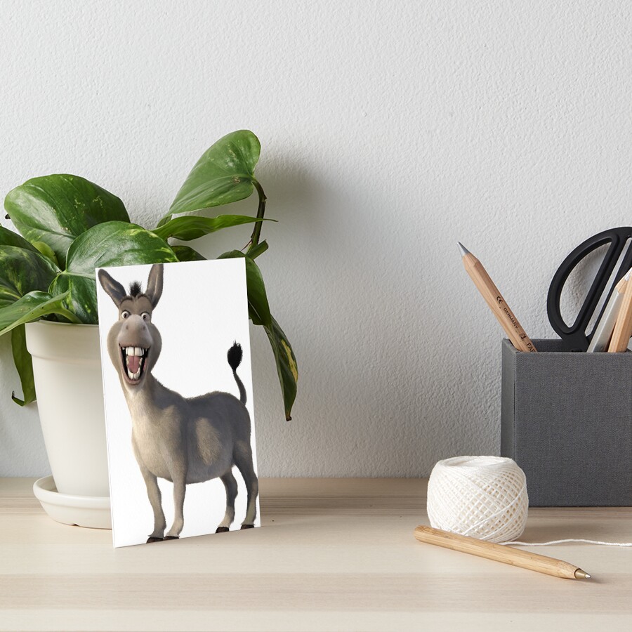 "Donkey- SHREK Sticker" Art Board Print for Sale by naomipost | Redbubble