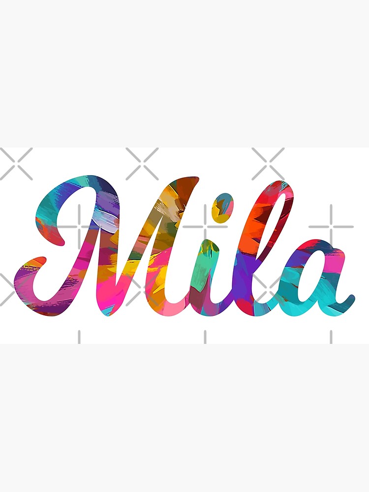 "Mila abstract painting girl's name" Poster for Sale by ComicKitsch ...
