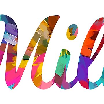 "Mila abstract painting girl's name" Poster for Sale by ComicKitsch ...