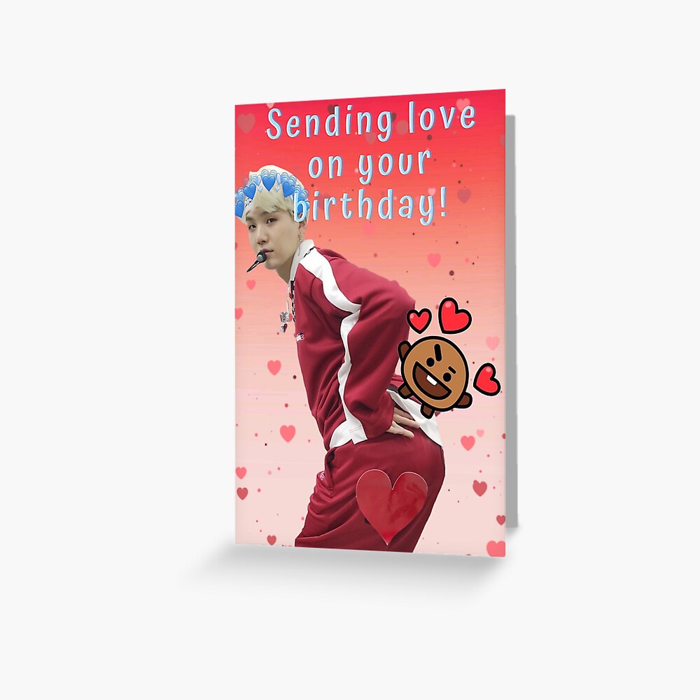 "BTS Suga Birthday Card!" Greeting Card for Sale by btluvs | Redbubble