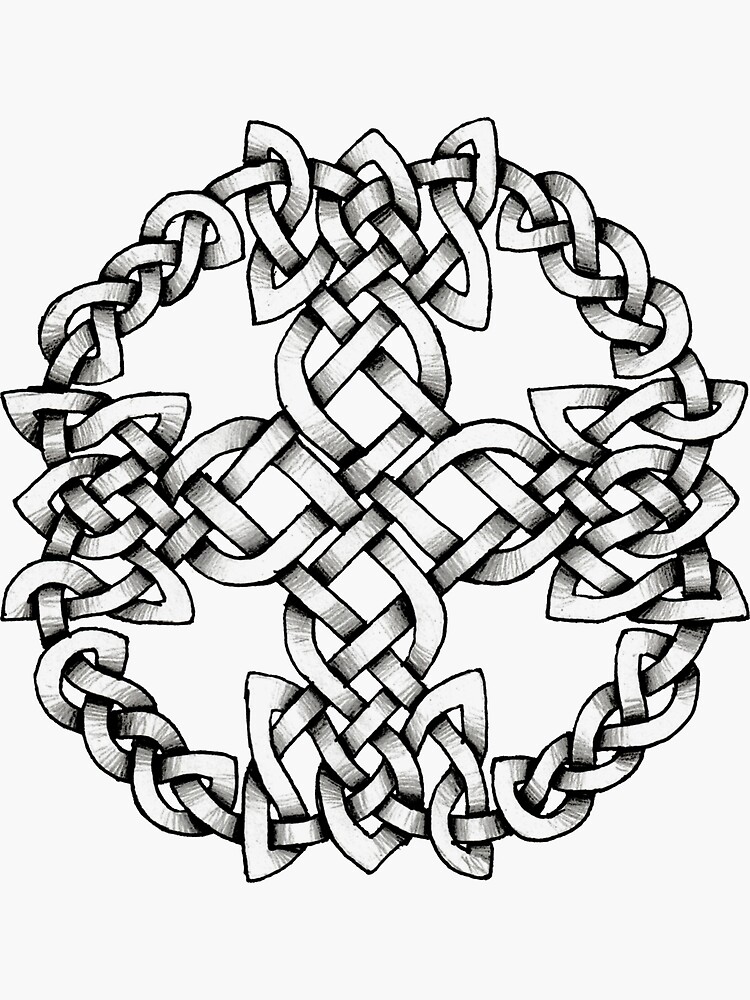 "Celtic Circle Cross" Sticker for Sale by helixtinker | Redbubble