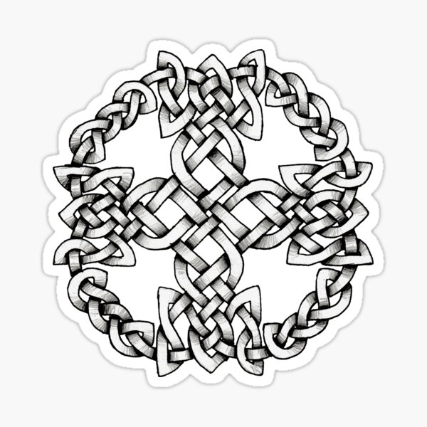 "Celtic Circle Cross" Sticker for Sale by helixtinker | Redbubble