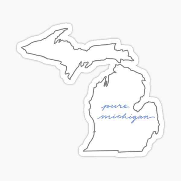 "Pure Michigan" Sticker for Sale by nataharmon | Redbubble