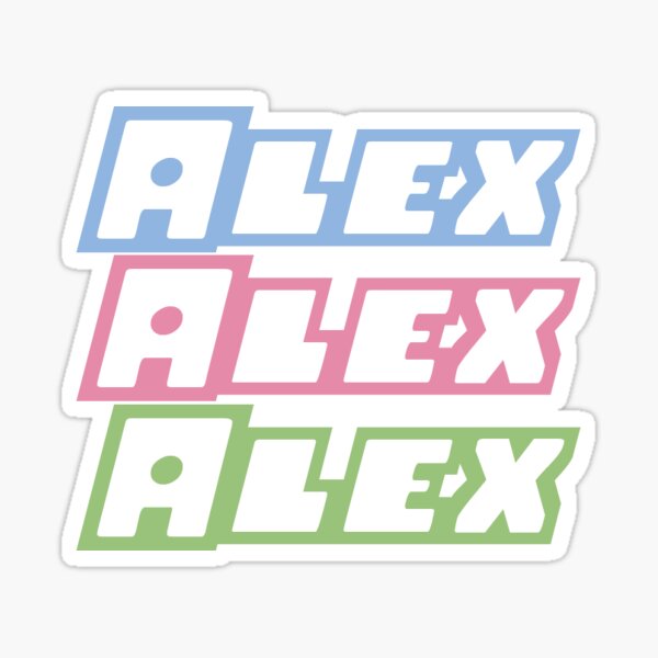"Alex" Sticker for Sale by stickyqueen | Redbubble