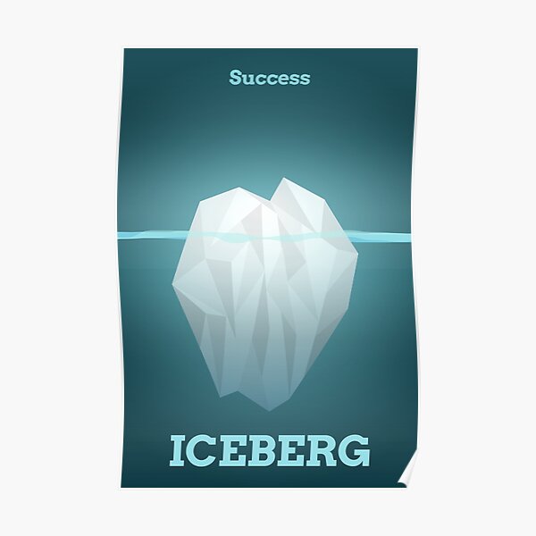 "Success ICEBERG motivation" Poster by customculture | Redbubble