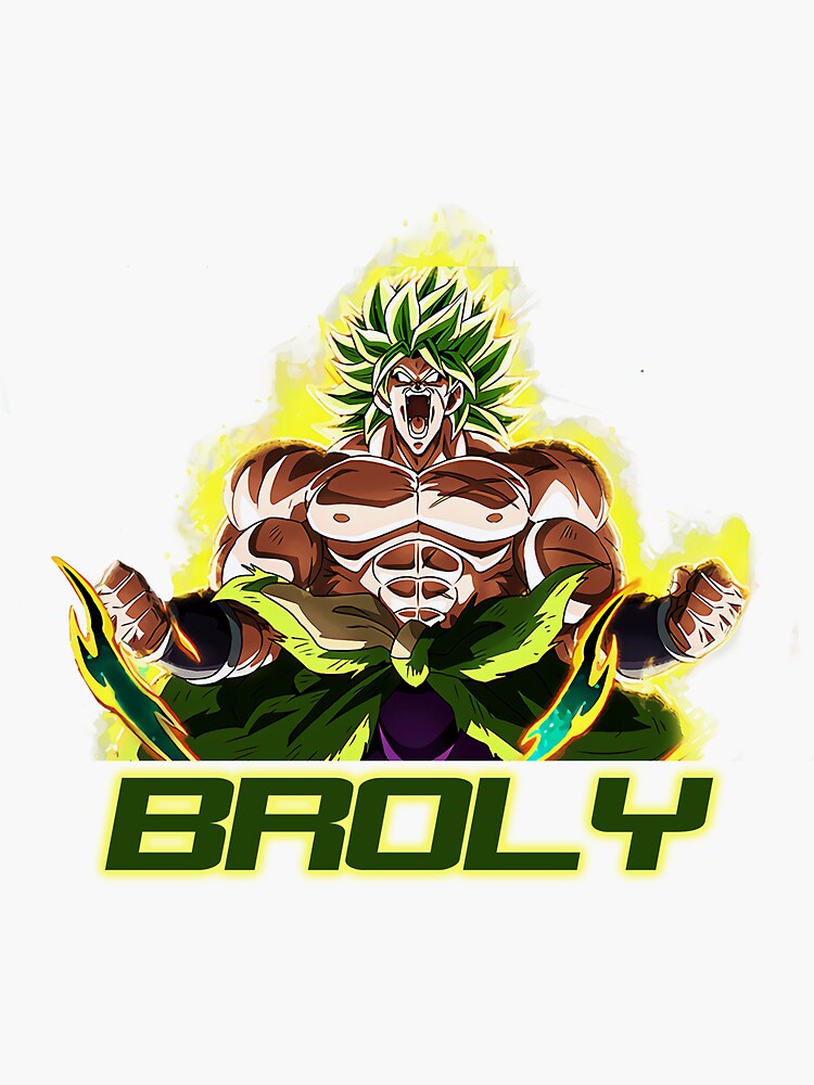 "Broly Unleashed" Sticker for Sale by PlatinumStoned | Redbubble