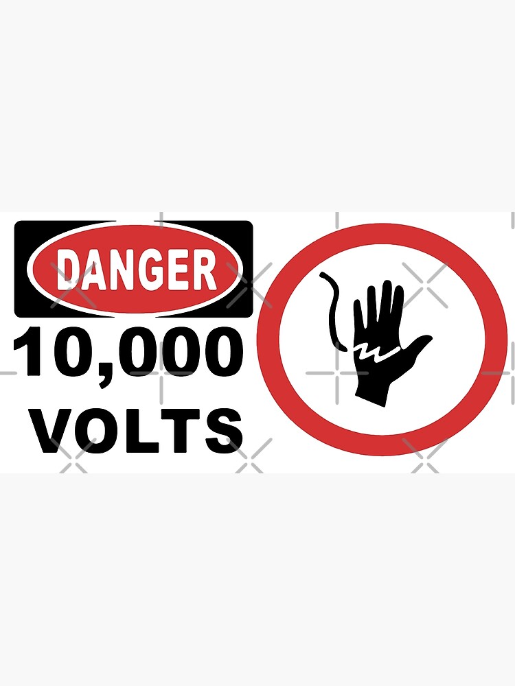 "Jurassic Park 10000 Volts Sign" Poster for Sale by LordNeckbeard ...