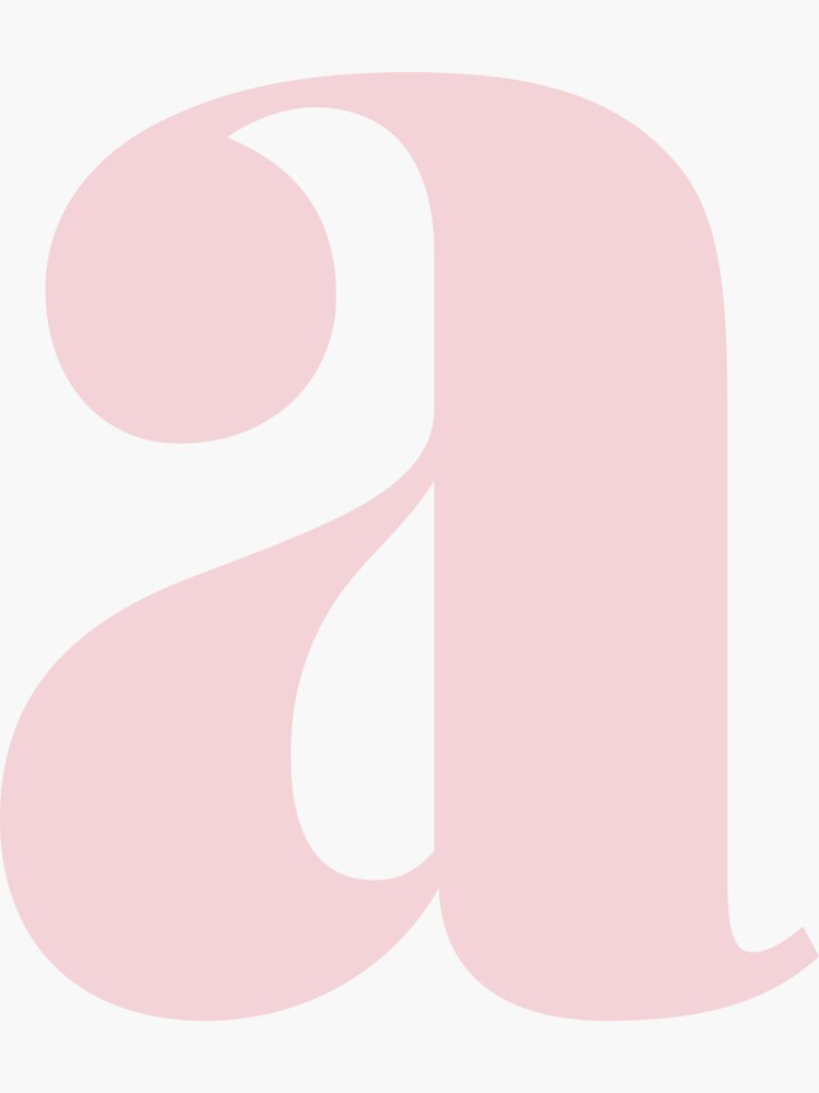 "Letter A Alphabet Art in Blush Pink and Mint Green" Sticker for Sale ...