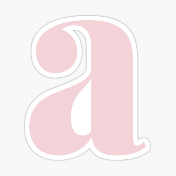 "Letter A Alphabet Art in Blush Pink and Mint Green" Sticker for Sale ...