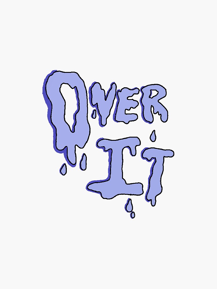 "Over It Aesthetic sticker" Sticker by xojulia | Redbubble