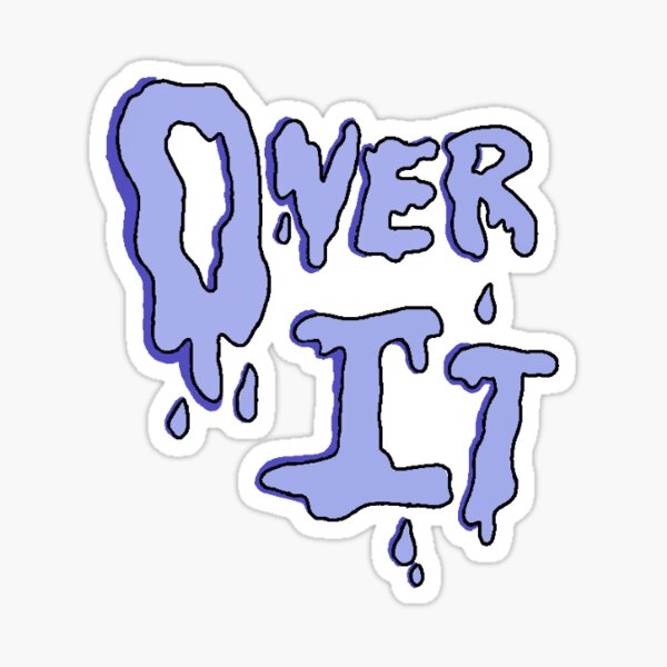 "Over It Aesthetic sticker" Sticker by xojulia | Redbubble