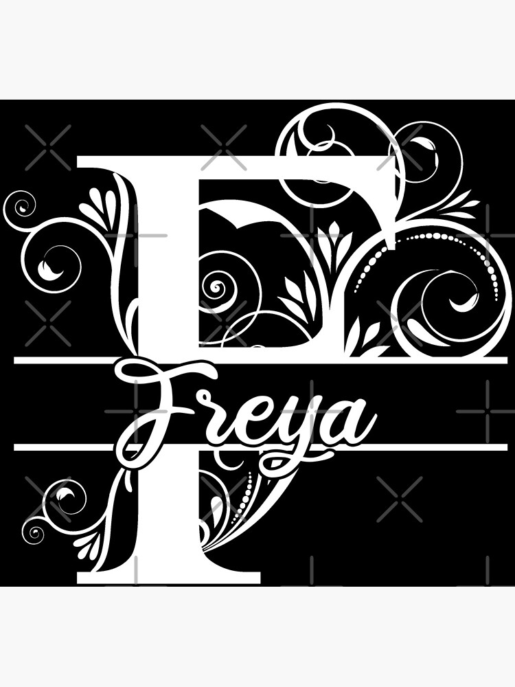 "Personalized Name Monogram F - Freya - Letter F - White" Photographic ...