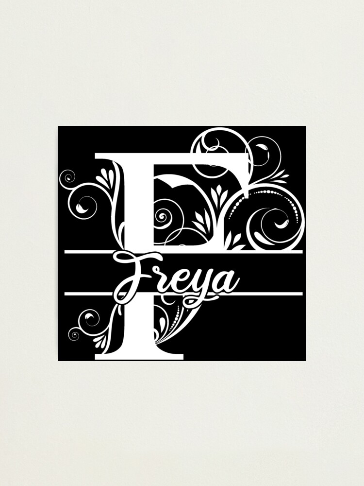 "Personalized Name Monogram F - Freya - Letter F - White" Photographic ...