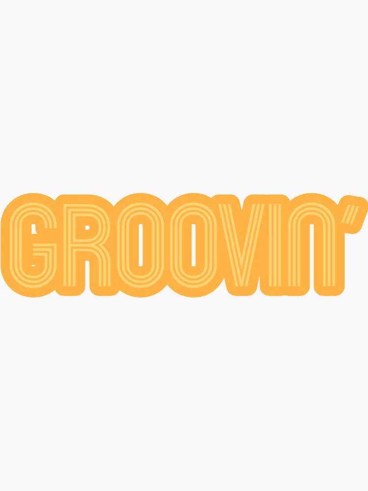 "groovin retro" Sticker for Sale by sanipeneva | Redbubble