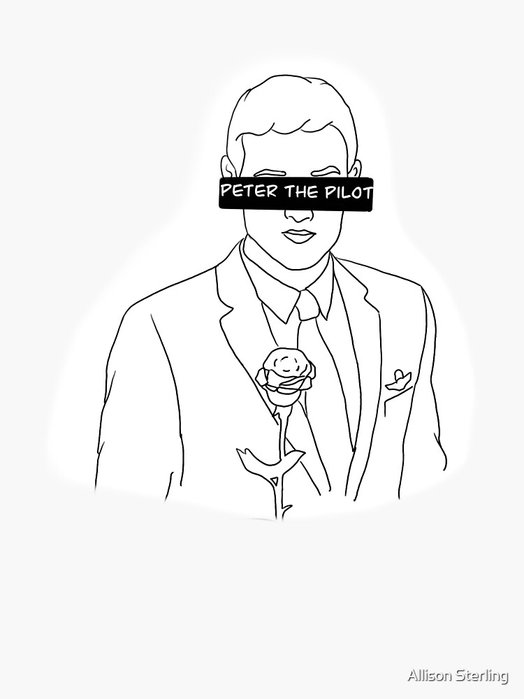 "Peter the Pilot" Sticker by sterlia | Redbubble