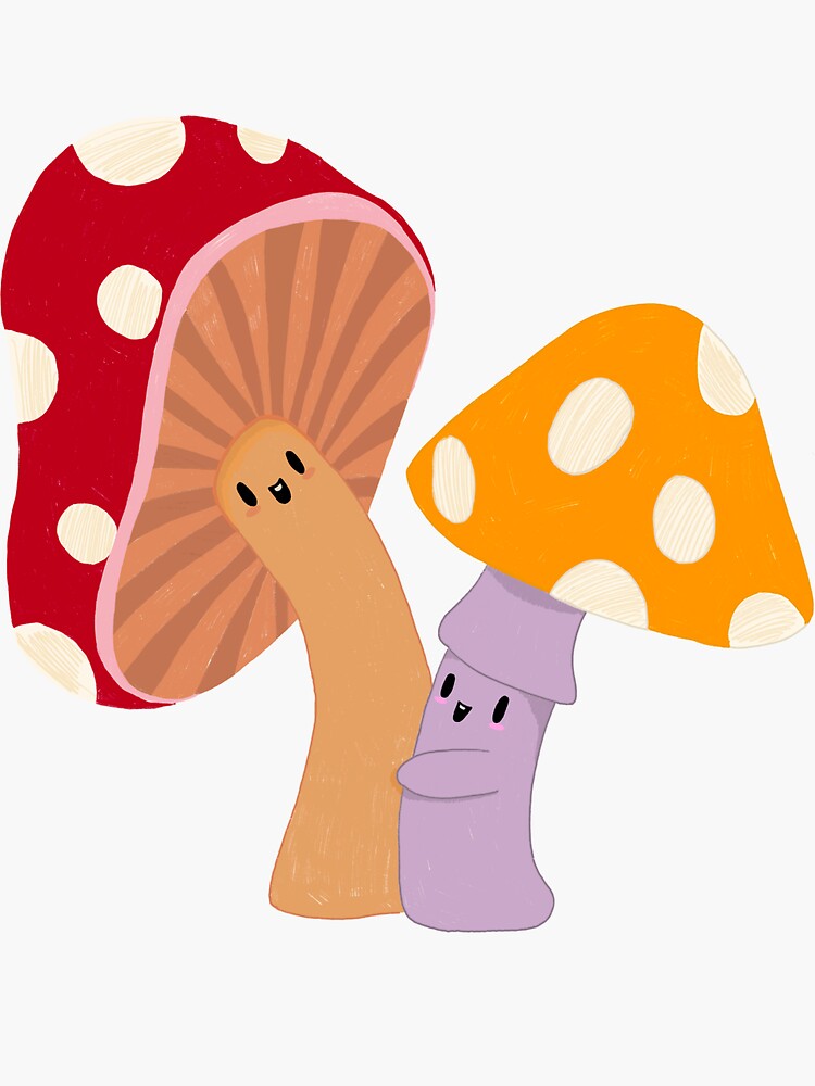 "Mushroom Best Friends" Sticker for Sale by stow77 | Redbubble