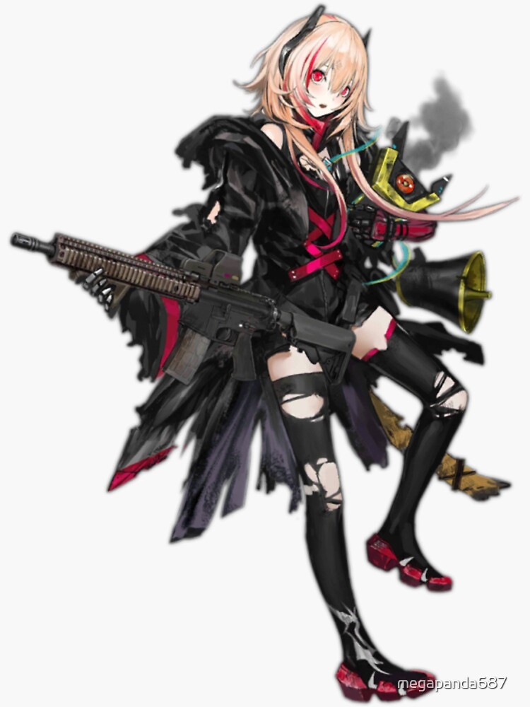 "M4 SOPMOD II - Girl's Frontline, Sexy Anime Chick (Digimind)" Sticker ...