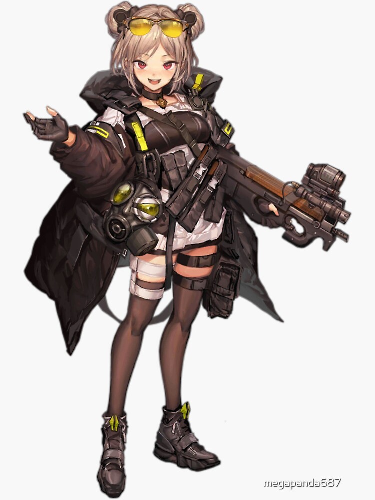 "P90 - Girl's Frontline, Sexy Anime Chick" Sticker for Sale by ...