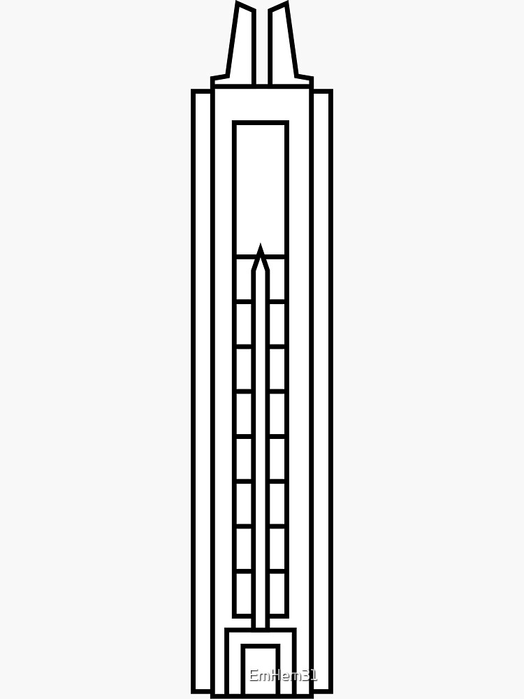 "KU Campanile" Sticker for Sale by EmHem31 | Redbubble