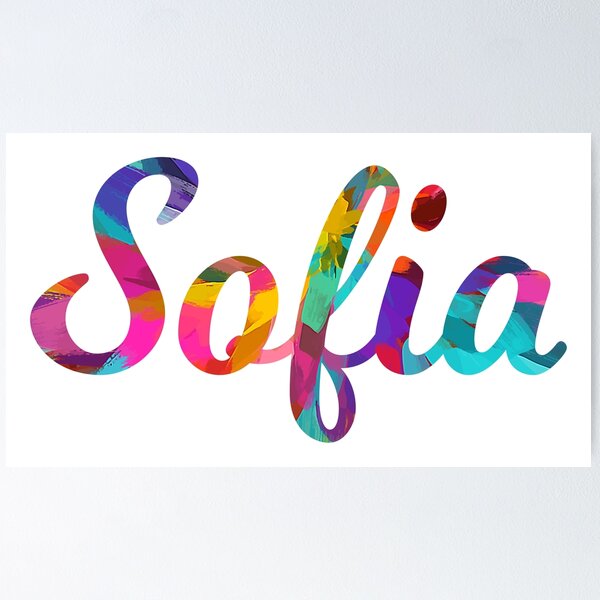 "Sofia abstract painting girl's name" Poster for Sale by ComicKitsch ...