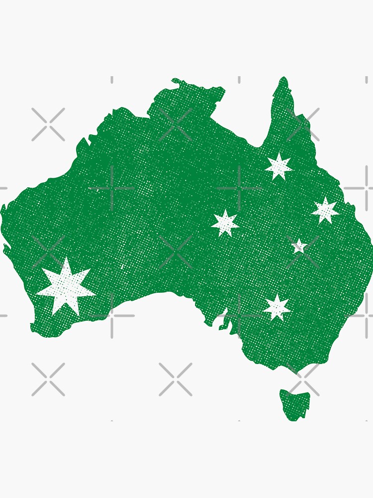 "Australia with Southern Cross" Sticker for Sale by TuscanRadar | Redbubble