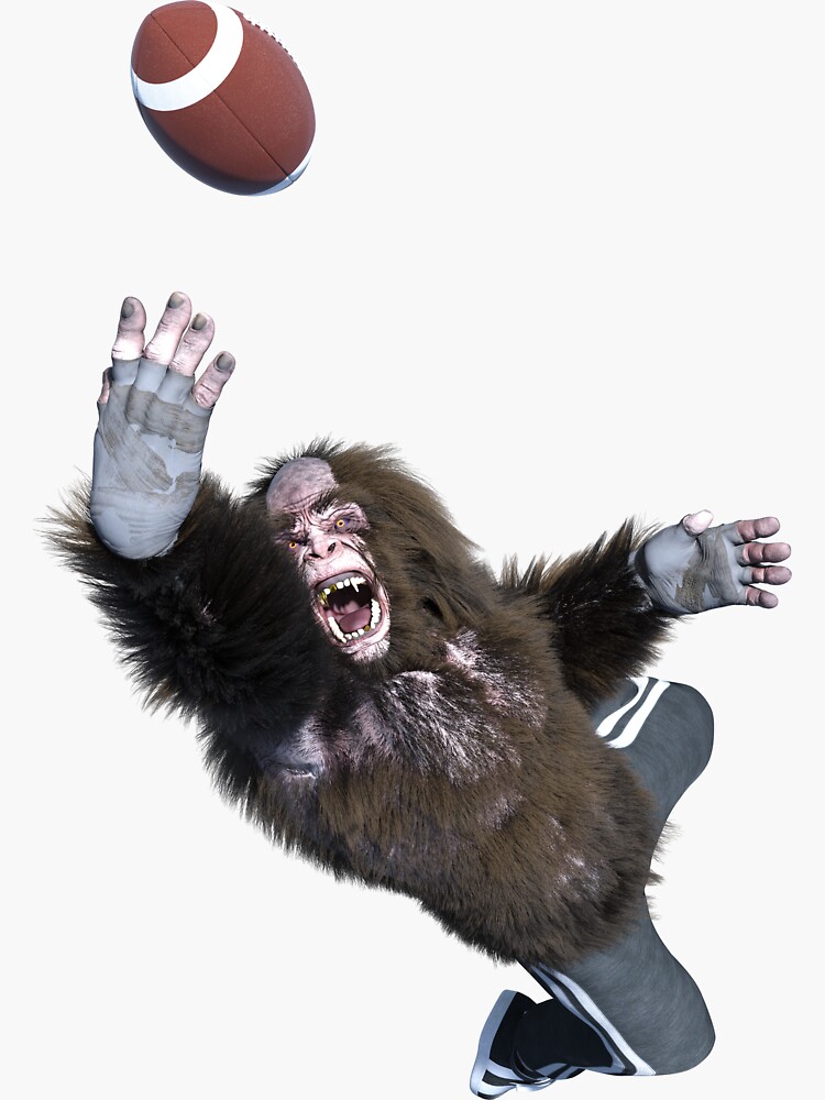 "Bigfoot Football Frenzy" Sticker for Sale by vonHobo | Redbubble