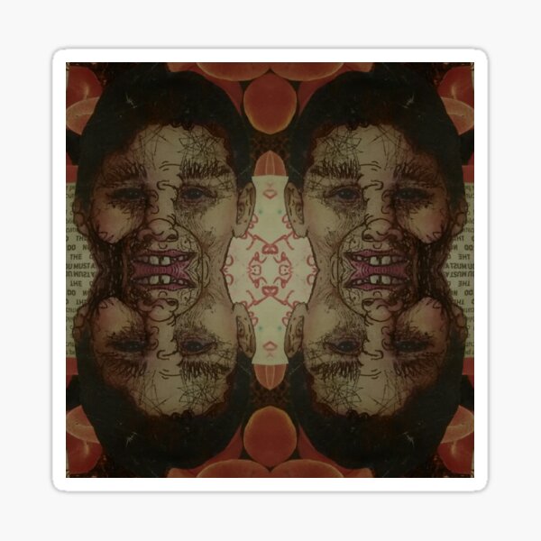 "Mirror Face Trippy Dippy Drawing" Sticker for Sale by 3ickhammer ...