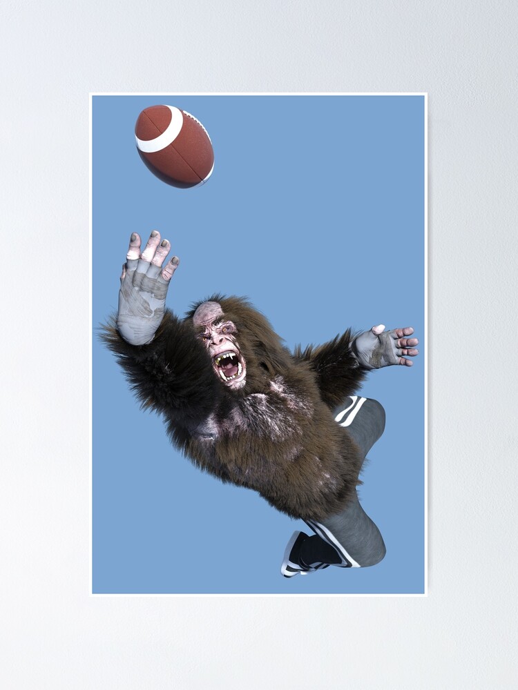 "Bigfoot Football Frenzy" Poster for Sale by vonHobo | Redbubble