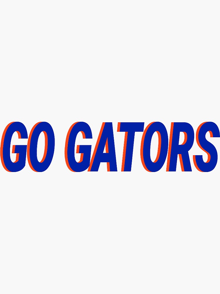 "GO GATORS" Sticker for Sale by ccarmosino | Redbubble