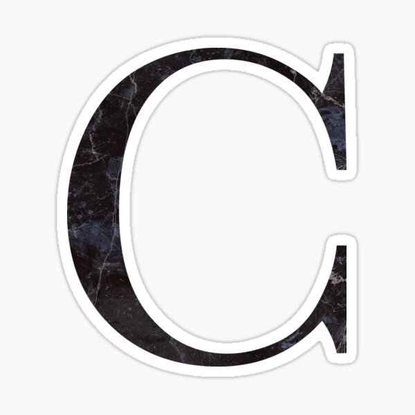 "Letter C sticker-- black marble" Sticker for Sale by maciasa001 ...